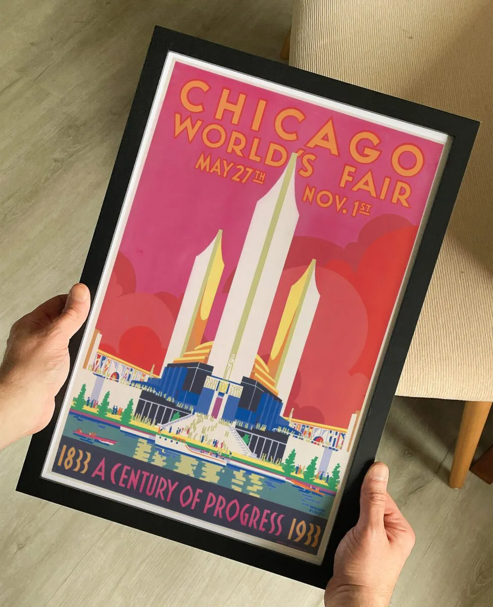 1933 Chicago World's Fair Poster by Weimer Pursell - The Curious Desk