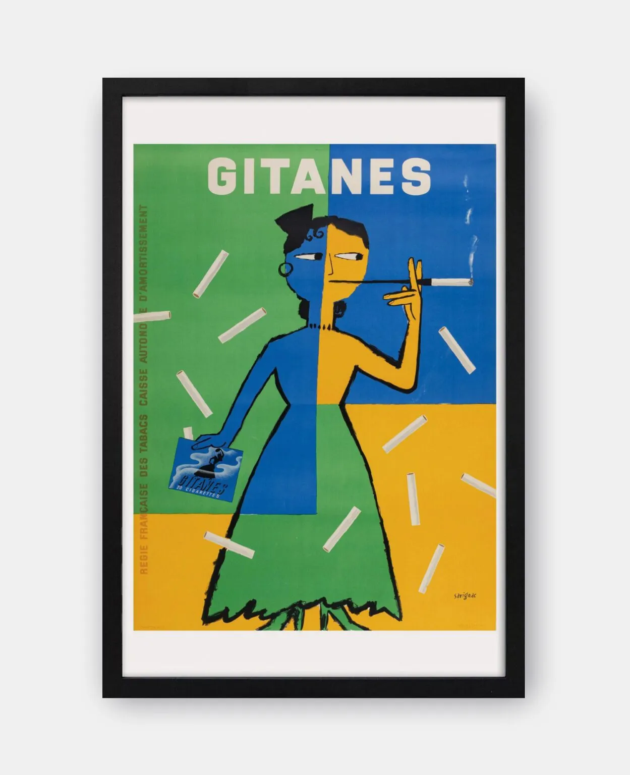 Gitanes Cigarettes 1953 French Poster by Raymond Savignac - The Curious ...