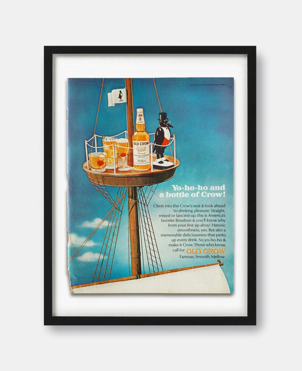Old Crow 1960s Magazine Ad Print - The Curious Desk