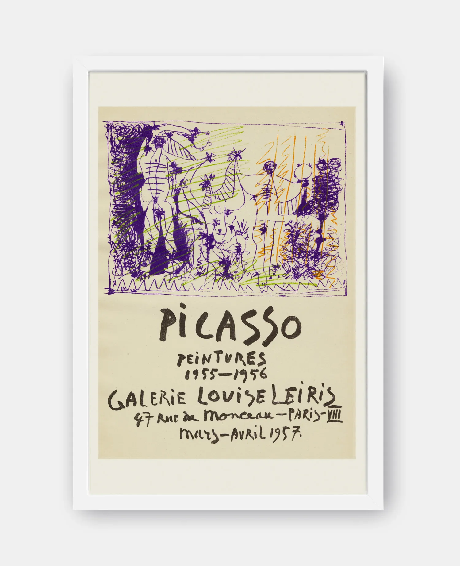 Pablo Picasso – Peintures – 1957 Exhibition Poster Print - The Curious Desk