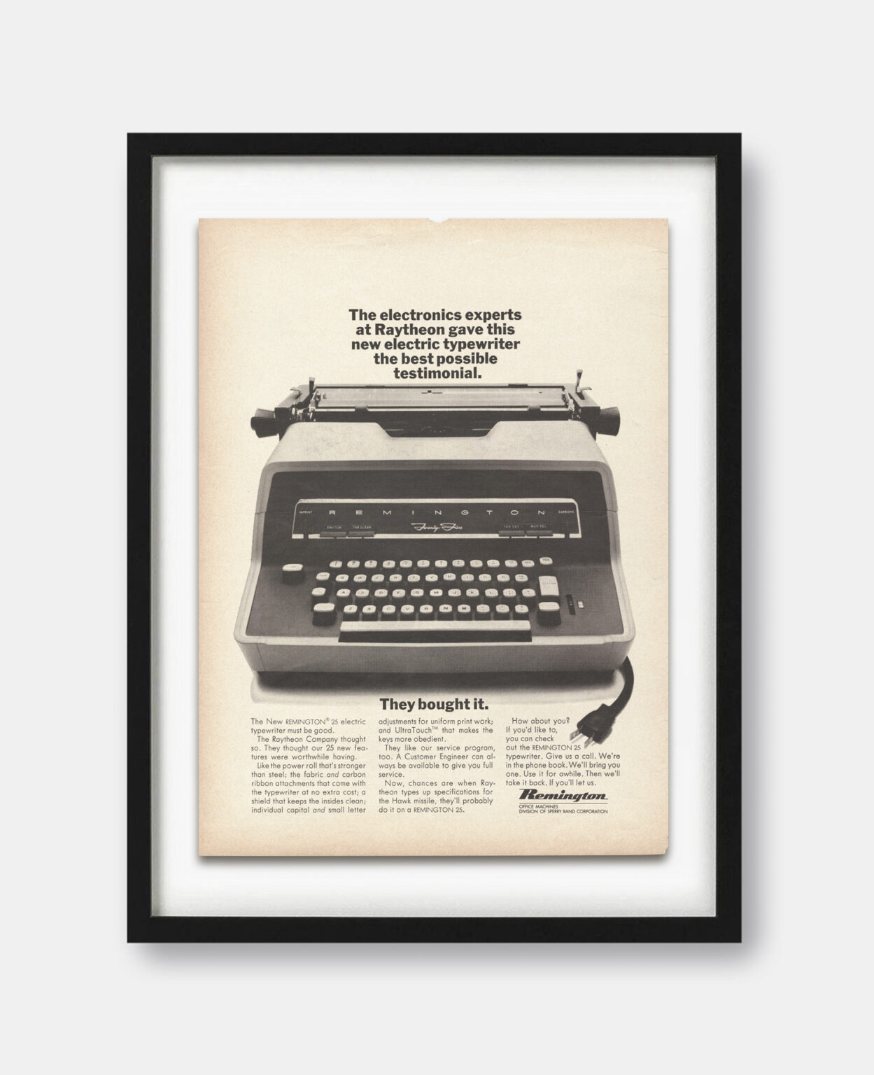 Remington Typewriter 1960s Magazine Ad - The Curious Desk