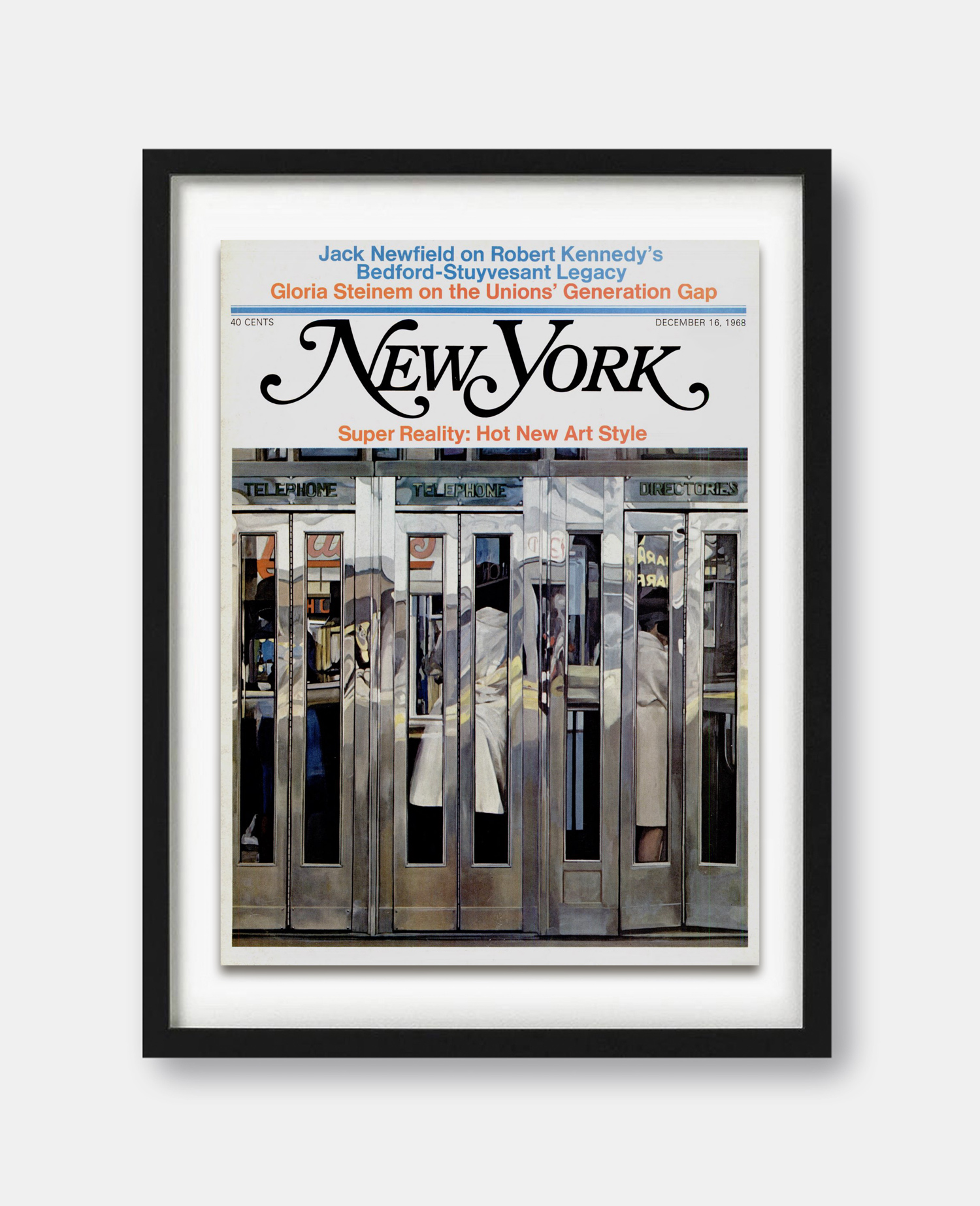 New York December 16, 1968 Magazine Cover Print - The Curious Desk