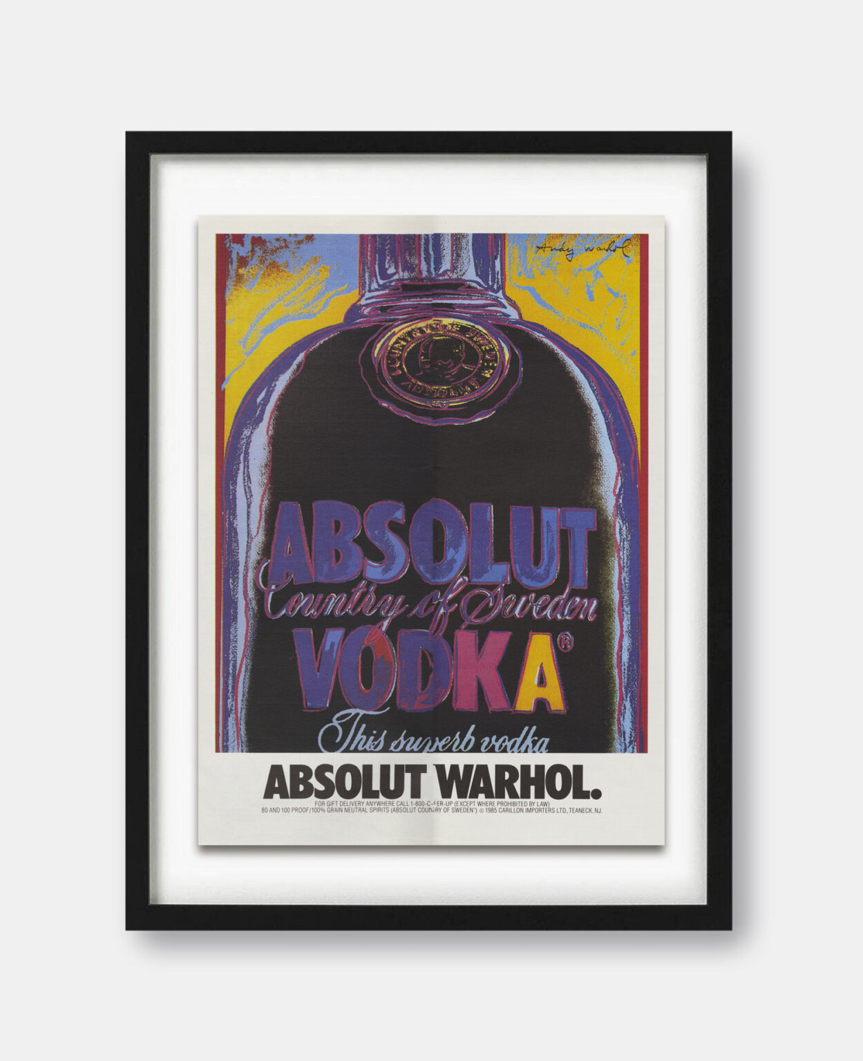 ABSOLUT VODKA ‘Absolut Warhol’ 1960s Magazine Ad Print - The Curious Desk