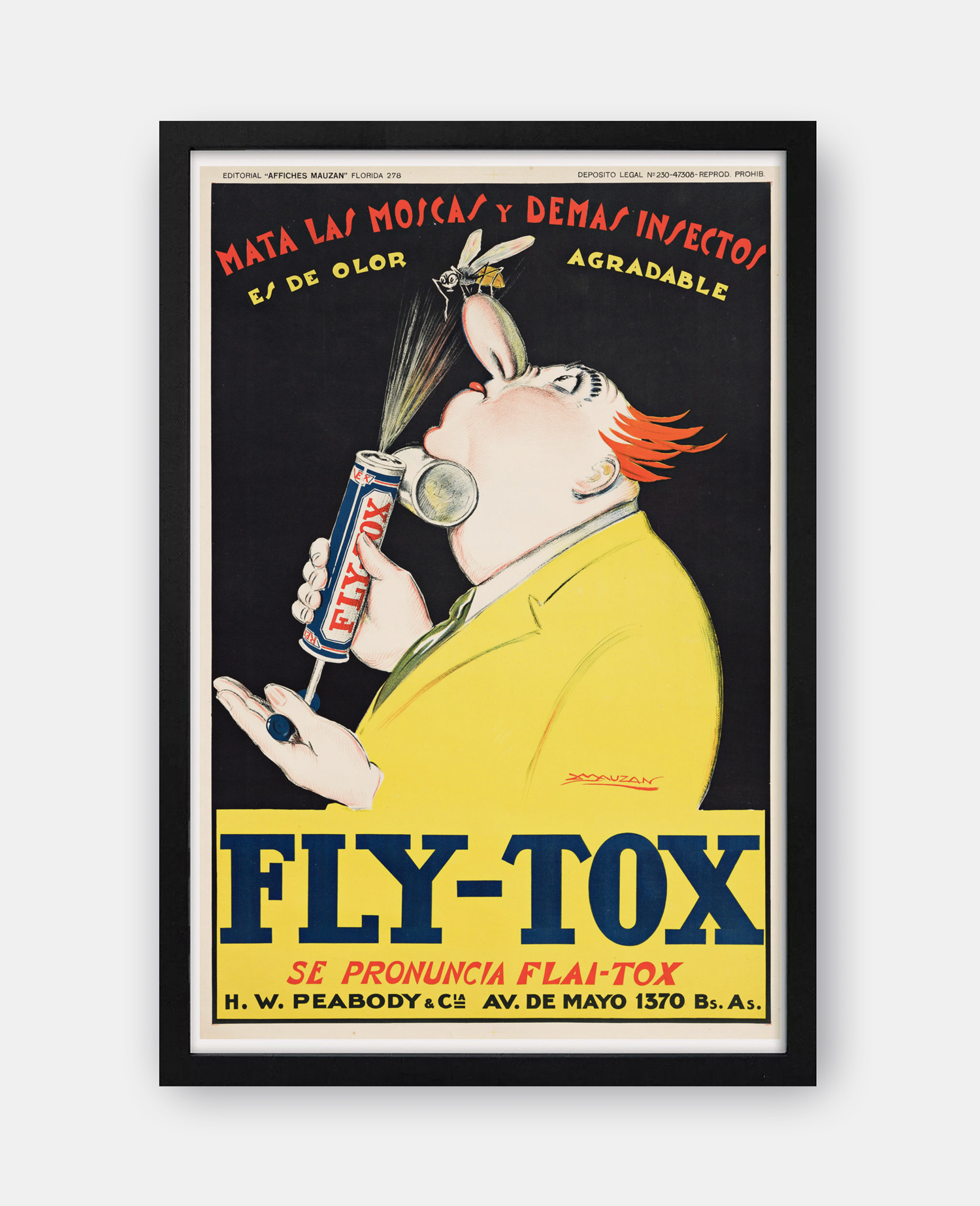 Fly-Tox 1920s French Poster - The Curious Desk