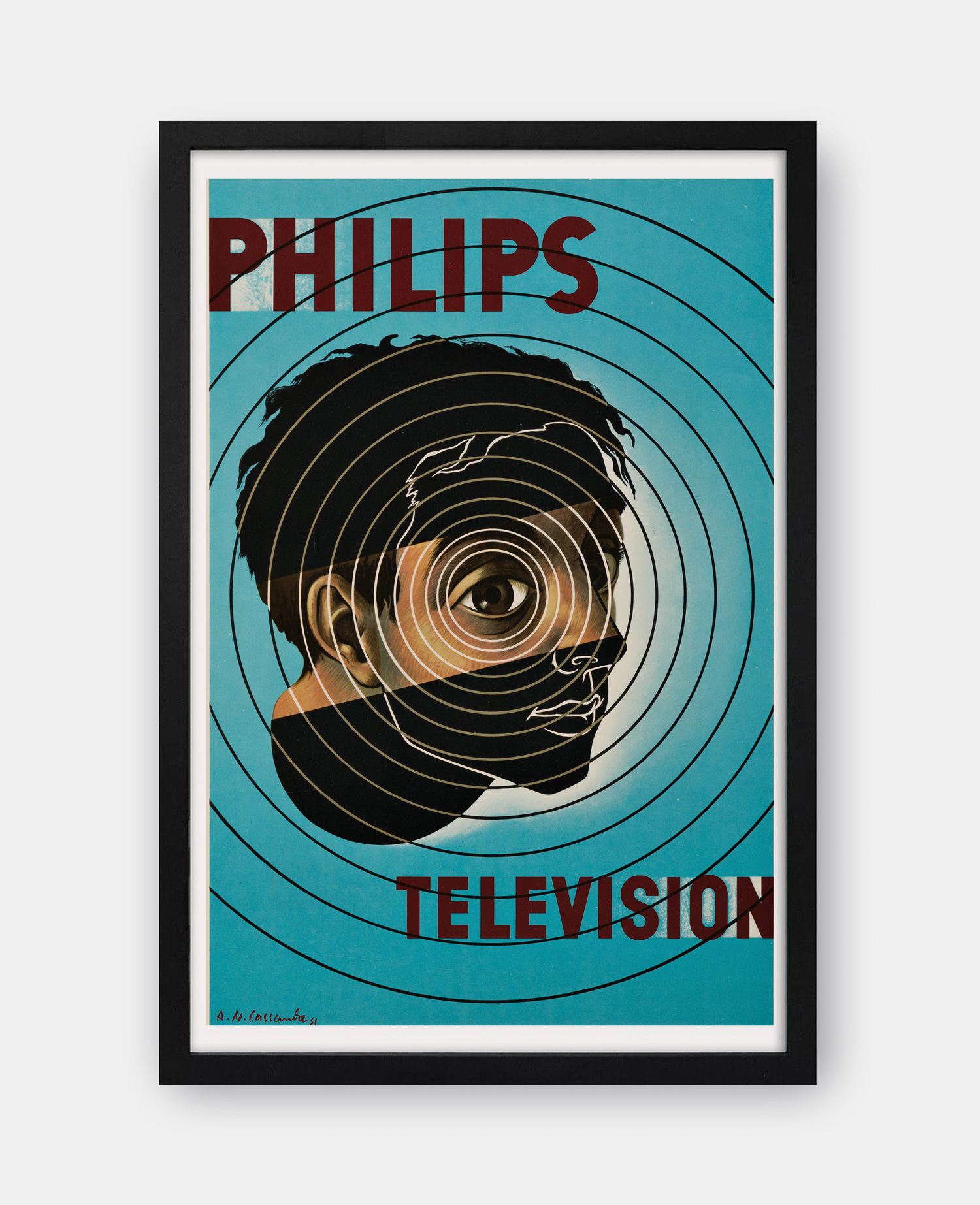 Philips Television 1920s French Poster - The Curious Desk