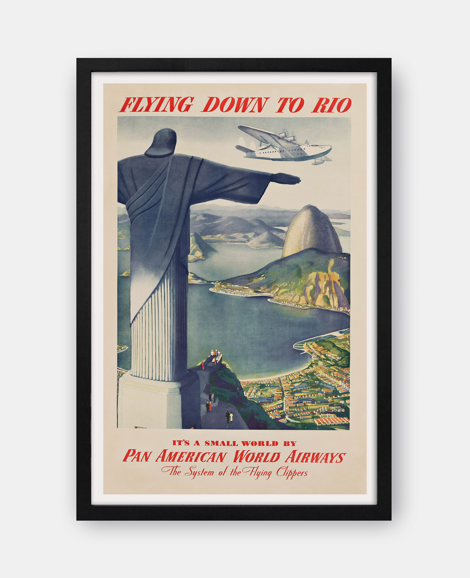 Pan American Airways – Brazil 1938 Travel Poster - The Curious Desk