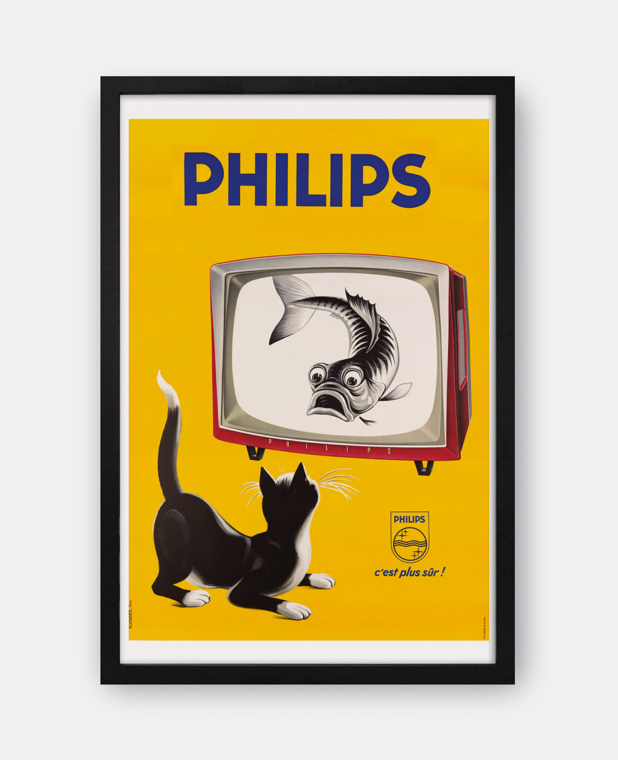 Philips Television 1950s French Poster - The Curious Desk