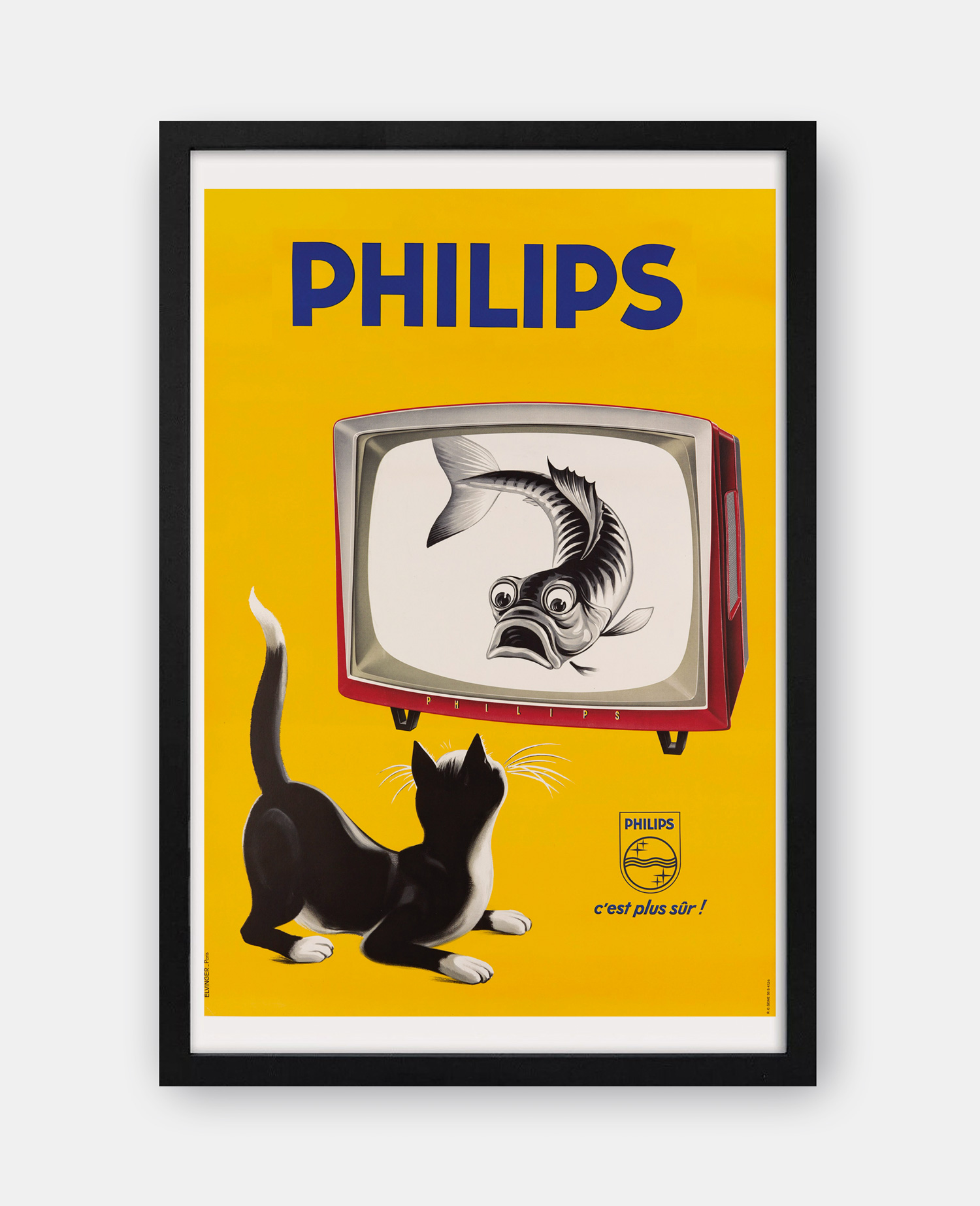 Philips Television 1950s French Poster - The Curious Desk