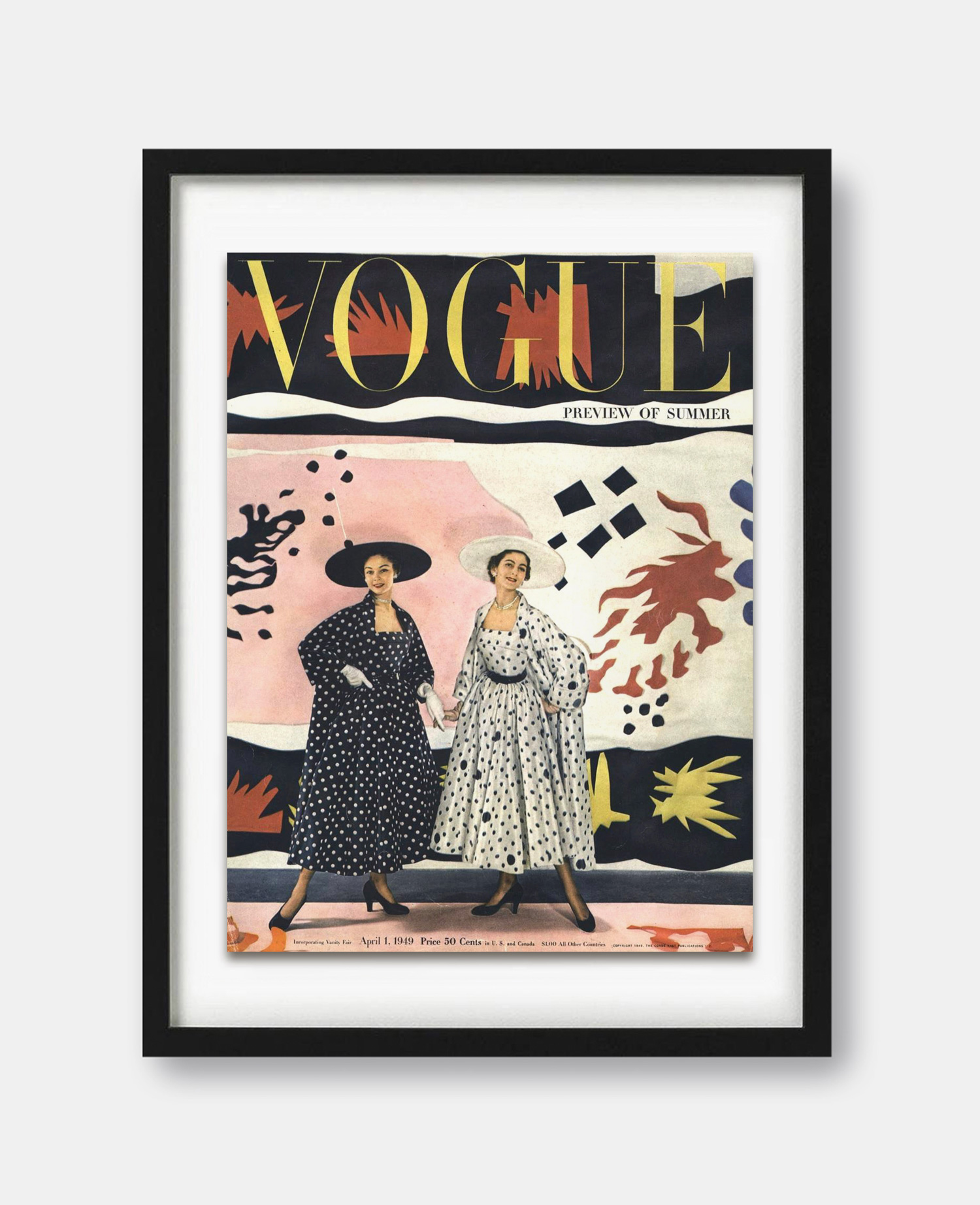 Vogue April 1, 1949 Cover Print - The Curious Desk