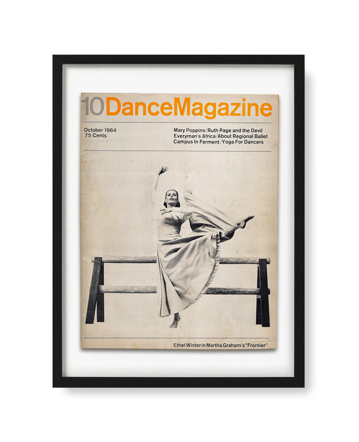 Dance Magazine October 1964 Cover Print - The Curious Desk